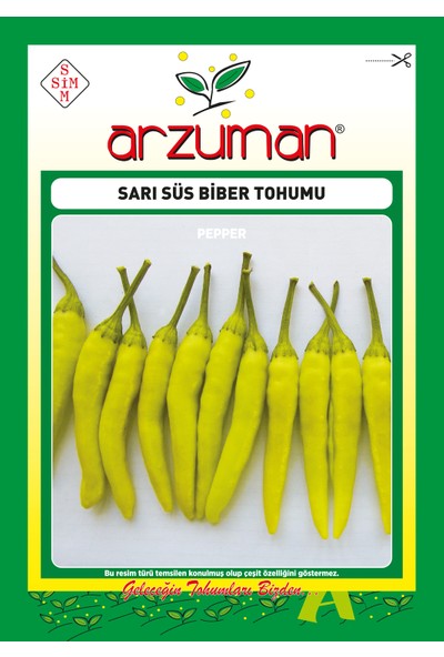 Arzuman Sarı Süs Biber Tohumu (Aşağı Bakan) 5 Gram