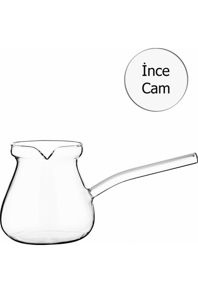 Queen's Kitchen Borasilikat Cam Lüx Cezve 350ml Queen's Kitchen Borasilikat Cam Lüx Cezve 350ml