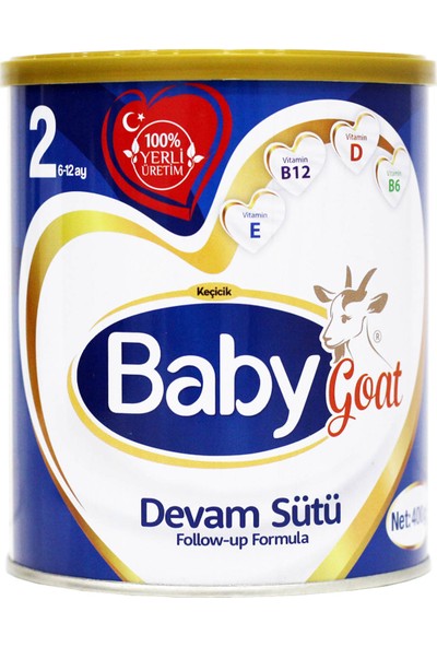 Baby Goat 2 Keçi Sütü Bazlı Bebek Sütü 400 gr Baby Goat 2 Keçi Sütü Bazlı Bebek Sütü 400 gr