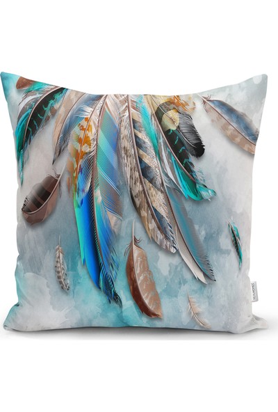 Real Homes Kuş Tüyü Tasarımlı Modern Yastık Kırlent Kılıfı Real Homes Kuş Tüyü Tasarımlı Modern Yastık Kırlent Kılıfı