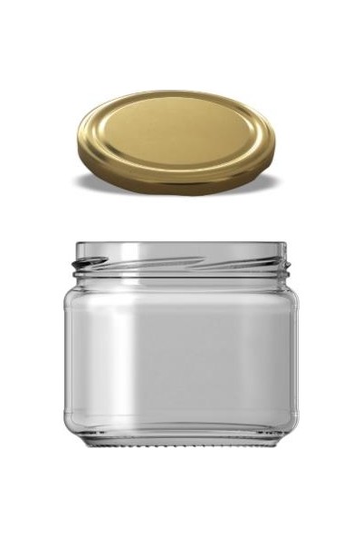 Paşabahçe Cam Kavanoz 300 cc Altın Kapaklı 6 Adet Magnolia