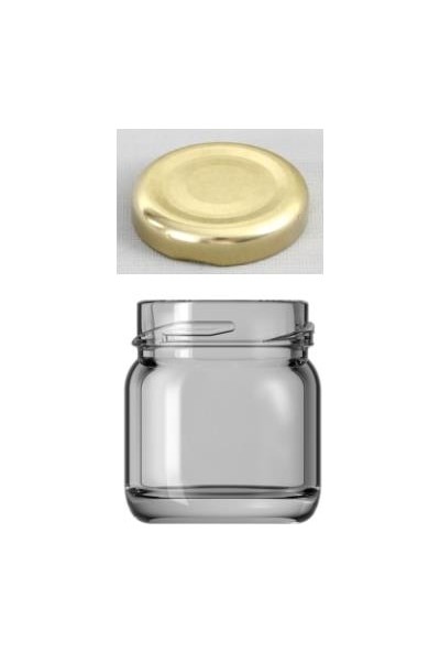 Paşabahçe Cam Kavanoz 40 cc Altın Kapaklı 6 Adet Numunelik