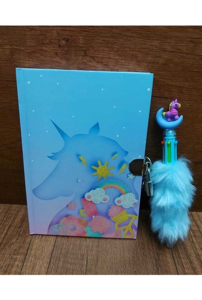 Çınaçınar Unicorn Kilitli Hatıra ve Günlük Defteri + Mikro Unicorn Tükenmez Kalem Çınaçınar Unicorn Kilitli Hatıra ve Günlük Defteri + Mikro Unicorn Tükenmez Kalem