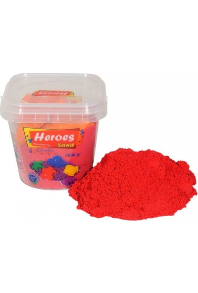 Heroes Kovalı Kinetik Kum Kalıplı 1000 gr Kırmızı
