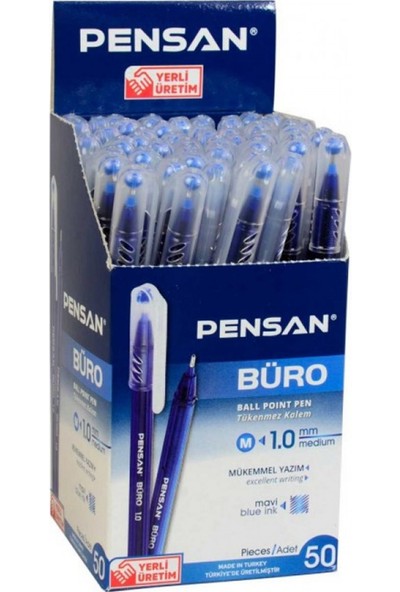 Pensan Pensan Mavi Tükenmez Kalem 1 mm 50'li Pensan Pensan Mavi Tükenmez Kalem 1 mm 50'li