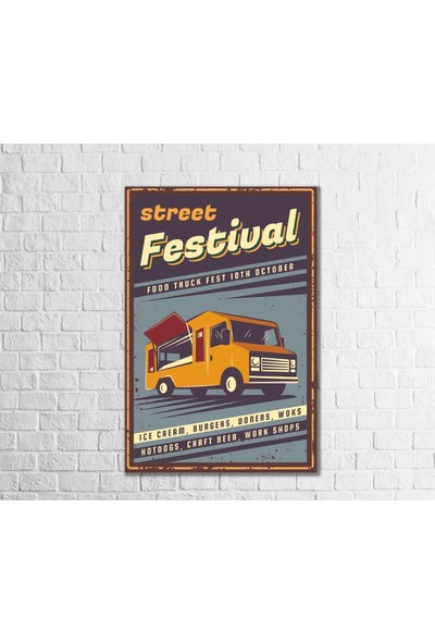 Fandomya Ahşap Poster Street Festival 12 x 17 cm + Çift Taraflı Bant Fandomya Ahşap Poster Street Festival 12 x 17 cm + Çift Taraflı Bant
