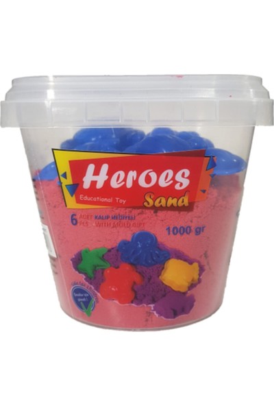 Hero Kinetik Kum 1000 gr Kovalı ve Kalıplar Hero Kinetik Kum 1000 gr Kovalı ve Kalıplar