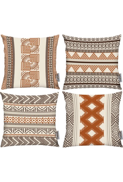 Ritmo Home Iskandinav Etnik 4'lü Kırlent Kılıfı Ritmo Home Iskandinav Etnik 4'lü Kırlent Kılıfı