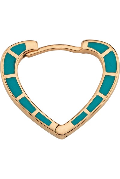 Bee Goddess Kalp Mavi Mineli Altın Tek Küpe Bee Goddess Kalp Mavi Mineli Altın Tek Küpe