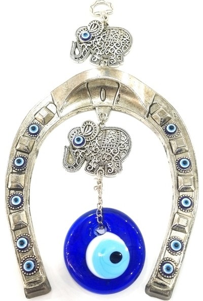 Trend Yıldızı Trendyıldızı Özel Yapım Gümüş Nal Fil Figürlü Duvar Süsü