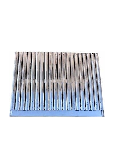 Gülsan Mangal Barbekü Izgarası Paslanmaz Krom Oluklu 35x50 cm