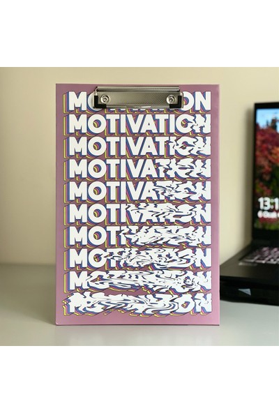 Sobremesa Motivasyon Tasarım Metal Aparatlı Sekreterlik Lila