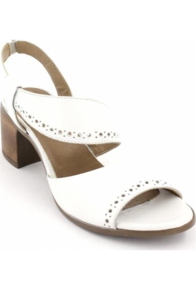 Venüs Kadın Deri Beyaz Yeni Sezon Topuklu Beyaz Sandalet 1857207Y Venüs Kadın Deri Beyaz Yeni Sezon Topuklu Beyaz Sandalet 1857207Y