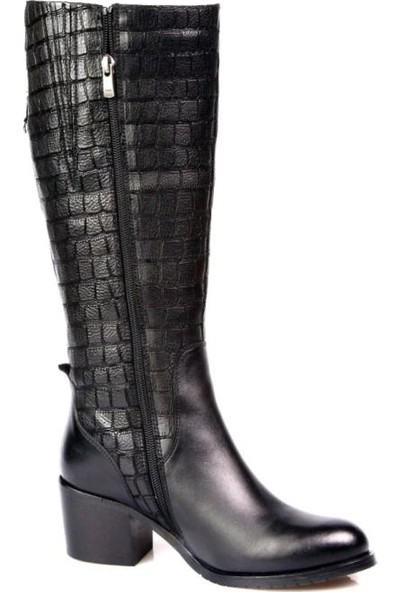 Venüs Kadın Deri Yeni Sezon Topuklu Çizme XF21K