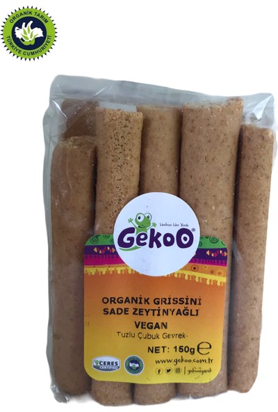Gekoo Organik Vegan Ekşi Maya Grissini Sade 150 gr Gekoo Organik Vegan Ekşi Maya Grissini Sade 150 gr