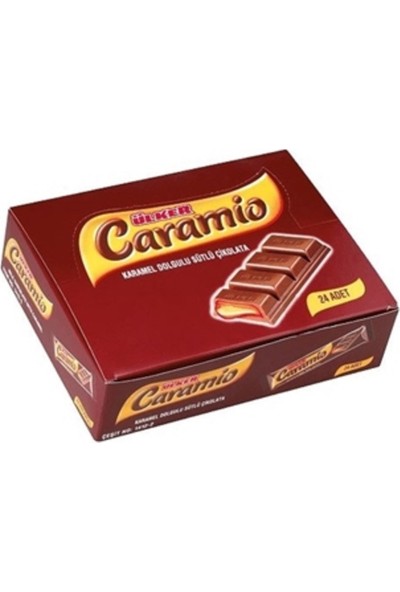 Ülker Caramio Karamel Dolgulu Sütlü Çikolata 7 gr x 24'lü