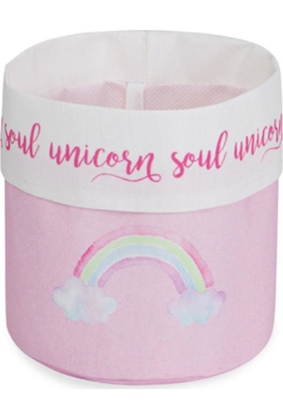 Ocean Home Unicorn Baskılı Çocuk Odası Sepeti - 13 x 13 cm