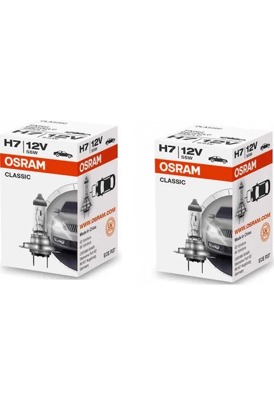 Osram 2 Adet Osram 64210 Clc Classic H7 Far Ampulü 12 Volt 55 Watt