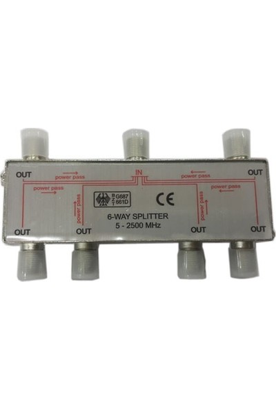 Uğur 6 Way 1/6 5-2500 Mhz Splitter Uğur 6 Way 1/6 5-2500 Mhz Splitter