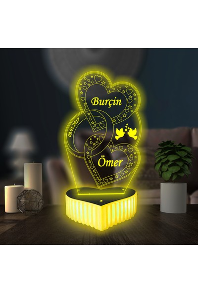 3D Hediye Dünyası Sevgililer Günü Özel Hediye Gece Lambası 16 Renkli Lamba 3D Hediye Dünyası Sevgililer Günü Özel Hediye Gece Lambası 16 Renkli Lamba