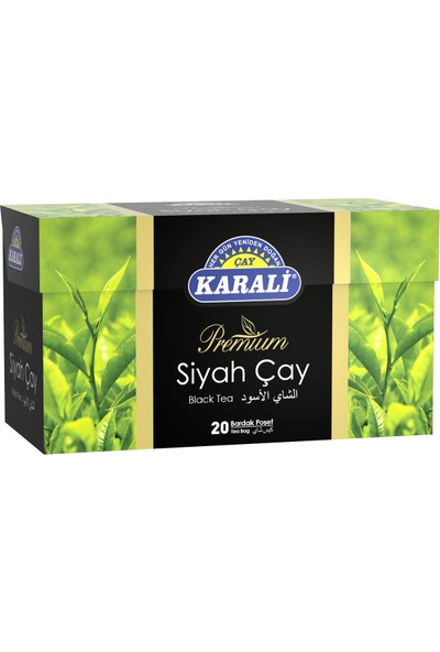 Karali Premium Bardak Poşet Siyah Çay 20'li