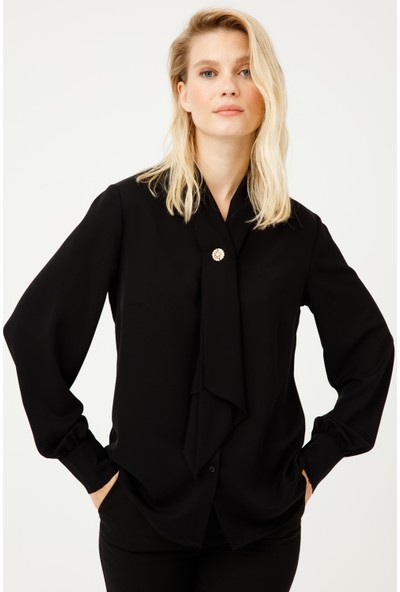 Ekol Kravat Yaka Bluz
