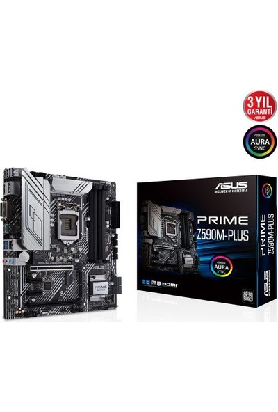 Asus Prime Z590M-Plus Intel Z590 DDR4 5133 MHz (OC) Lga1200 mAtx Anakart Asus Prime Z590M-Plus Intel Z590 DDR4 5133 MHz (OC) Lga1200 mAtx Anakart