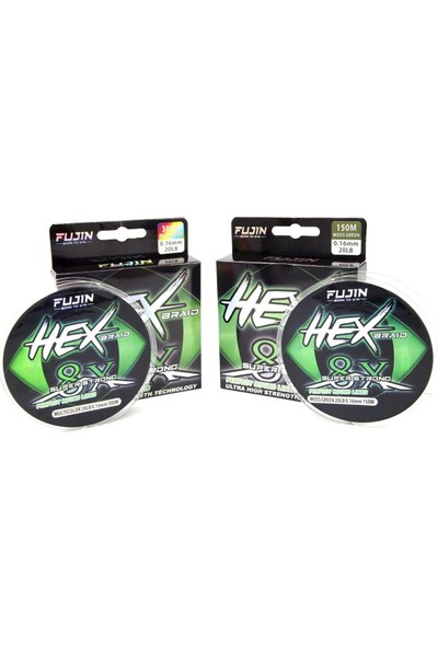 Fujin Hex 150MT 0,10MM 8x Yeşili Ip Misina
