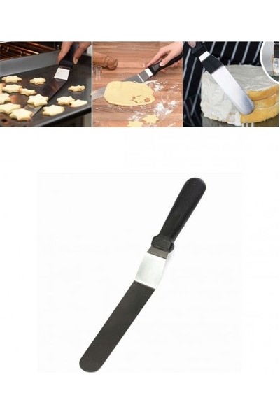 Yeni11 Eğik Pasta Paleti Sıvama Spatulası 30 cm Oval Uçlu Spatula Yeni11 Eğik Pasta Paleti Sıvama Spatulası 30 cm Oval Uçlu Spatula