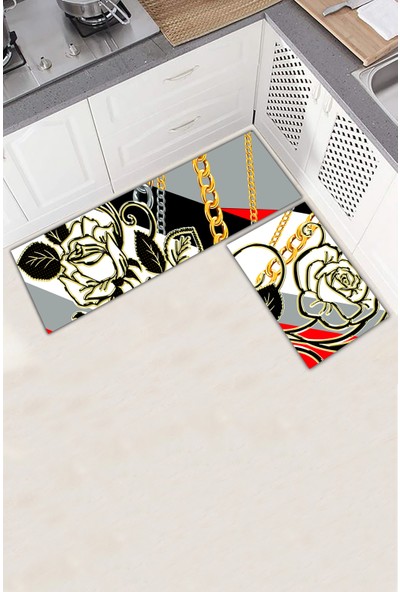 Ejoya Modern Tasarımlı Mutfak Halısı 94006