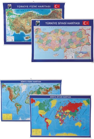 Gülpaş Dünya ve Türkiye Haritası 70 x 100 cm