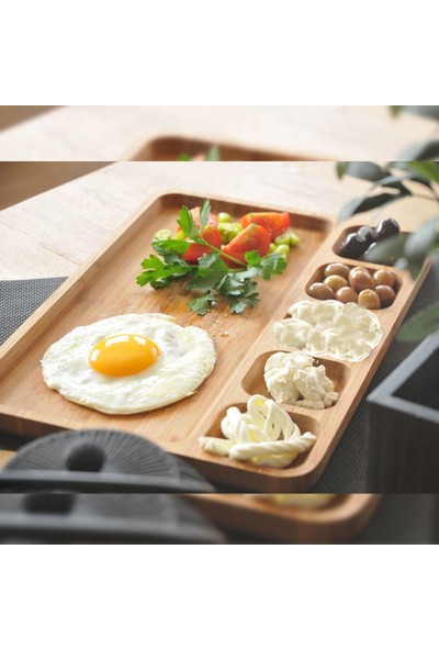 Büdü Discount R Bambu Sunum Tabağı 6 Bölmeli Büdü Discount R Bambu Sunum Tabağı 6 Bölmeli