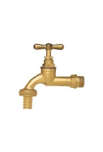 Hry 1/2 Sarı Rekorlu Musluk (Bahçe Lavabo Musluğu)