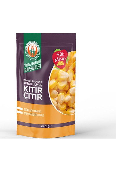 Türkiye Tarim Kredi Kooperatifleri Dondurulmuş Kurutulmuş Kıtır Çıtır Mısır 20 Gr.
