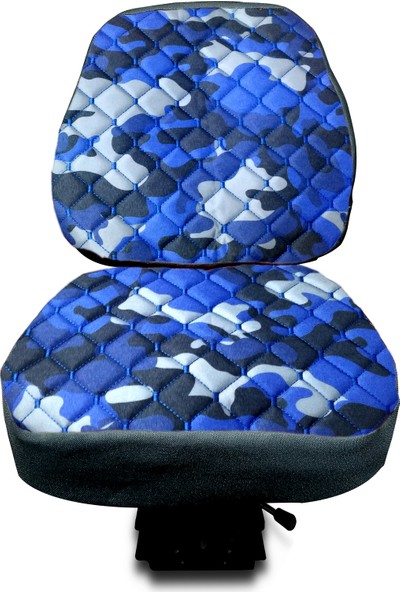 Binbir Trend Traktör Koltuk Kılıfı Universal Mavi Kamuflaj