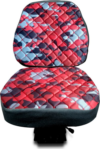 Binbir Trend Traktör Koltuk Kılıfı - Tüm Traktörler-Kırmızılı Kamuflaj -BB-368