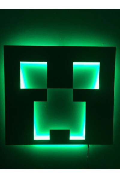 Dekoraven Minecraft - Creeper LED Işıklı Duvar Tablosu Dekoraven Minecraft - Creeper LED Işıklı Duvar Tablosu