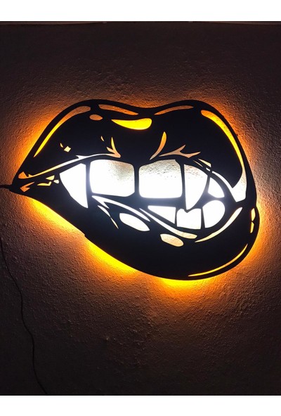 Dekoraven Vampir Dudak Işıklı Tablo