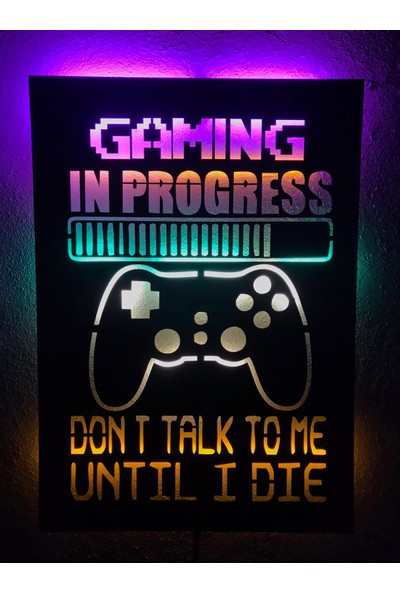Dekoraven Gaming In Progress Işıklı Tablo