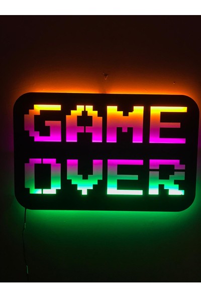 Dekoraven Game Over Işıklı Tablo