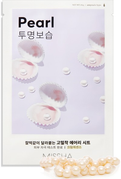 Mıssha Doğal Inci Içeren Yaprak Maske - Airy Fit Sheet Mask (Pearl)