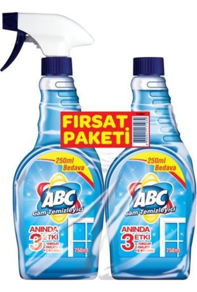 Abc Cam Temizleyici Fırsat Paketi 750+750 gr