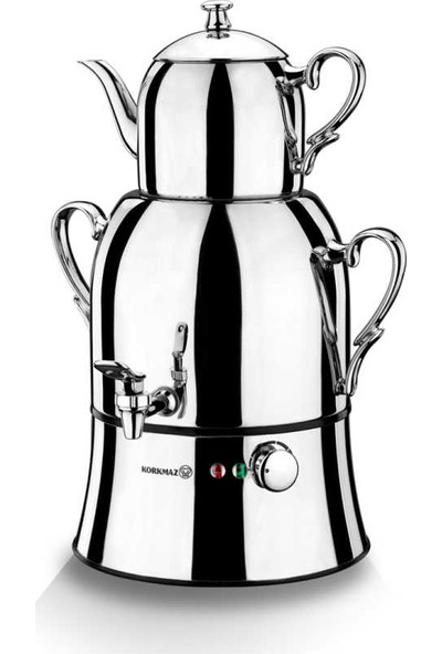 Korkmaz A334 Nosta Mega Inox/Krom Semaver Korkmaz A334 Nosta Mega Inox/Krom Semaver