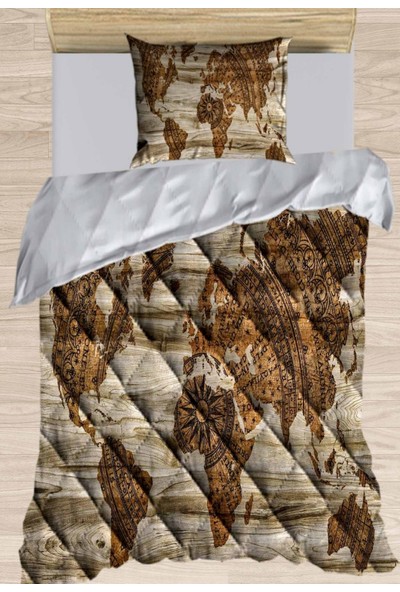 Else Halı Else Kahve Ahşap Dünya Haritası 3D Desenli Tek Kişilik Mikrofiber Yorgan Uyku Seti Else Halı Else Kahve Ahşap Dünya Haritası 3D Desenli Tek Kişilik Mikrofiber Yorgan Uyku Seti