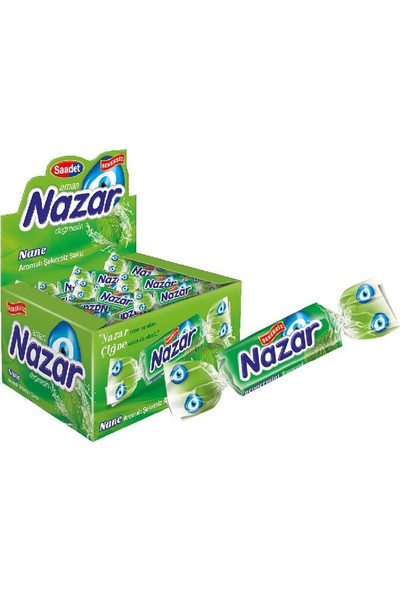 Saadet Nazar Teklı Sakız Nane 100 Adet Saadet Nazar Teklı Sakız Nane 100 Adet