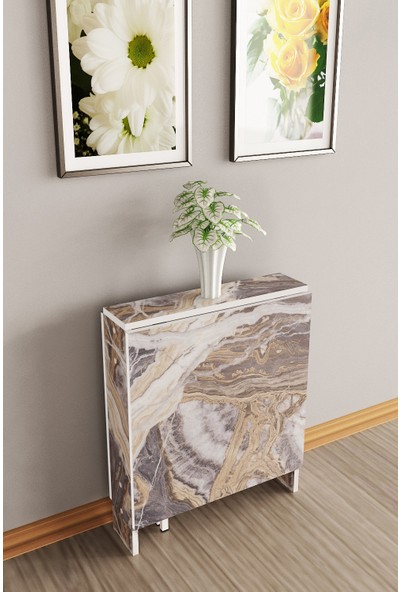 Dekorfim Katlanır Portatif Flamingo Masa Kudüm