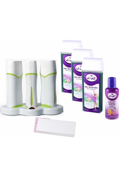 Vivol 3'lü Kartuş Ağda Makinesi+Vivet Kartuş Azulen 3X100ML Set Vivol 3'lü Kartuş Ağda Makinesi+Vivet Kartuş Azulen 3X100ML Set