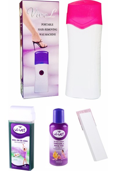 Vivol Kartuş Ağda Makinesi+Vivet Azulen Rollon Ağda 100ML Set Vivol Kartuş Ağda Makinesi+Vivet Azulen Rollon Ağda 100ML Set