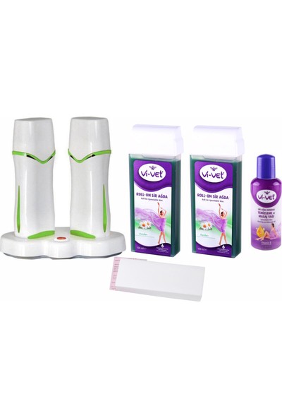 Vivol 2'li Kartuş Ağda Makinesi+Vivet Kartuş Azulen 2X100ML Set Vivol 2'li Kartuş Ağda Makinesi+Vivet Kartuş Azulen 2X100ML Set