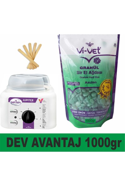 Vivol Ağda Makinesi 800ML+VIVET Azulen Boncuk Ağda 1000GR Dev Avantaj Vivol Ağda Makinesi 800ML+VIVET Azulen Boncuk Ağda 1000GR Dev Avantaj